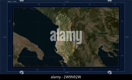 Albania highlighted on a low resolution satellite map Stock Photo - Alamy