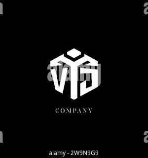VJ initial monogram logo with hexagonal shape style, real estate logo ...
