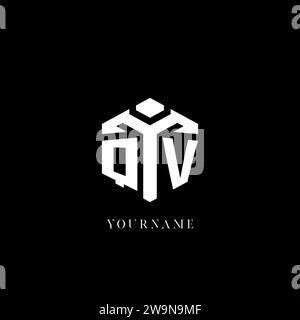 QV initial monogram logo with hexagonal shape style, real estate logo design ideas inspiration ...