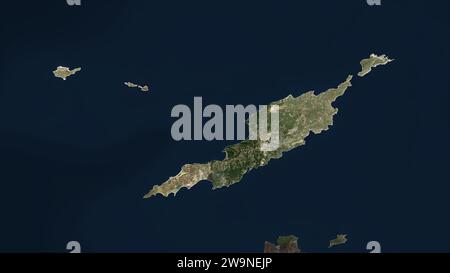 Anguilla highlighted on a low resolution satellite map map with the ...