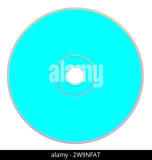 CD or DVD blank template cyan for presentation layouts and design. 3D ...