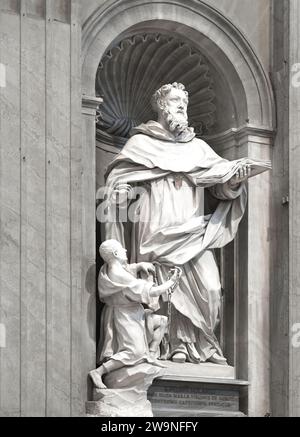 A statue of St. Peter Nolasco, founder of the Mercedarian Order on the ...