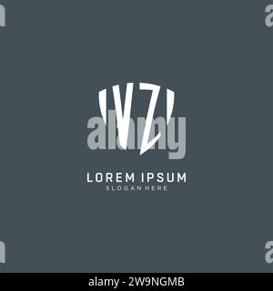Initial VZ logo, clean and modern architectural and construction logo ...