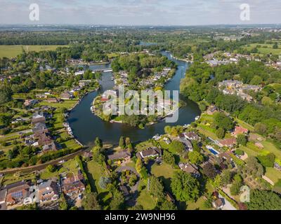 Aerial view of Hamhaugh Island (historically known simply as Stadbury ...