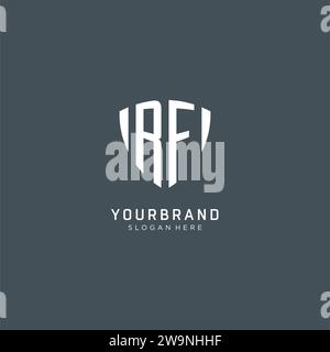 Initial RF logo, clean and modern architectural and construction logo ...