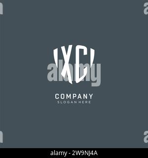 Initial XC logo, clean and modern architectural and construction logo ...