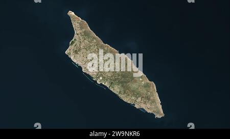 Aruba highlighted on a high resolution satellite map map with the ...