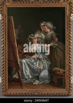 Self-portrait with two pupils. The pupils are Marie-Gabrielle Capet and ...
