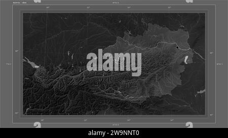 Austria highlighted on a Grayscale elevation map with lakes and rivers Stock Photo - Alamy