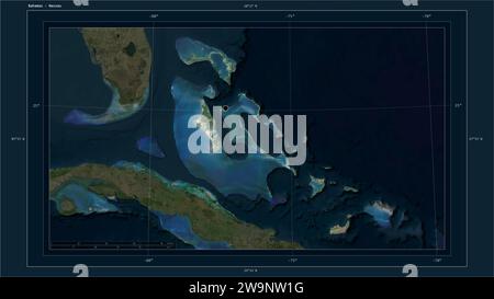 Bahamas highlighted on a high resolution satellite map Stock Photo - Alamy