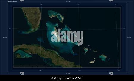 Bahamas highlighted on a low resolution satellite map Stock Photo - Alamy