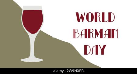 Bartenders Day. Red wine on international Bartender Day. Continuous ...