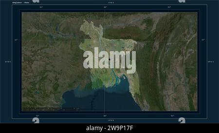 Bangladesh highlighted on a high resolution satellite map Stock Photo ...