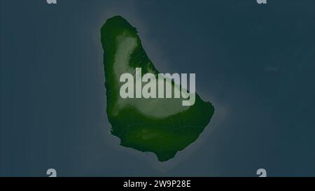 Barbados highlighted on a Colored elevation map with lakes and rivers ...