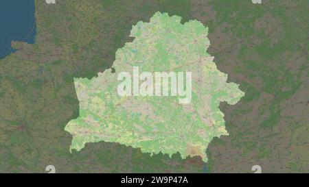 Belarus highlighted on a topographic, OSM standard style map Stock Photo - Alamy