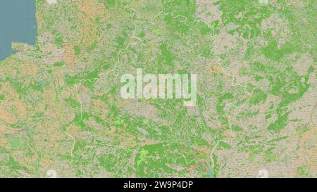 Belarus outlined on a topographic, OSM Humanitarian style map Stock Photo - Alamy