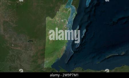 Belize highlighted on a high resolution satellite map map with the ...