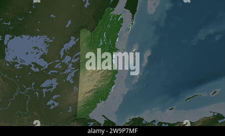 Belize highlighted on a Pale colored elevation map with lakes and ...