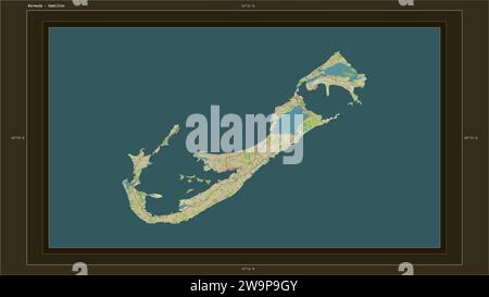 Bermuda highlighted on a topographic, OSM standard style map Stock ...