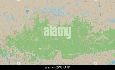 Bhutan outlined on a topographic, OSM Germany style map Stock Photo - Alamy