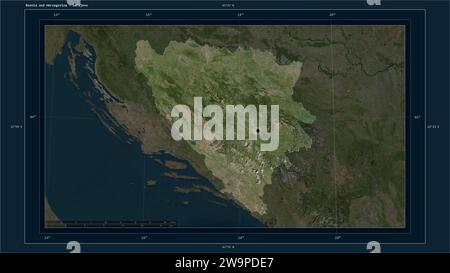 Bosnia and Herzegovina highlighted on a high resolution satellite map ...
