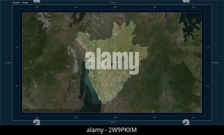 Burundi highlighted on a high resolution satellite map Stock Photo - Alamy