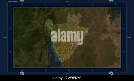 Burundi highlighted on a low resolution satellite map Stock Photo - Alamy