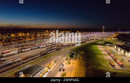 Aerial view DB Cargo marshalling yard Halle, Halle, 04 09 2023 Stock ...