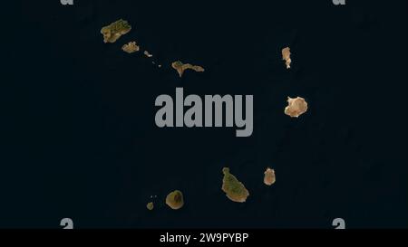 Cabo Verde highlighted on a low resolution satellite map map with the ...