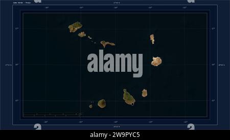 Cabo Verde highlighted on a low resolution satellite map Stock Photo ...
