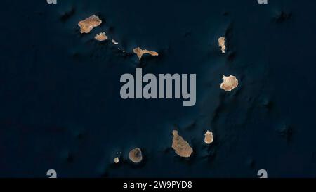 Cabo Verde highlighted on a high resolution satellite map map with the ...