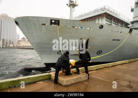 The Royal Canadian Navy's interim replenishment vessel MV Asterix in ...