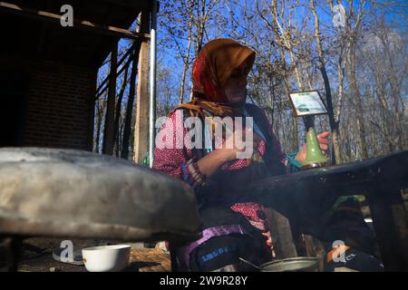 Rasht, Gilan, Iran. 29th Dec, 2023. An Iranian Gilani woman bakes ...