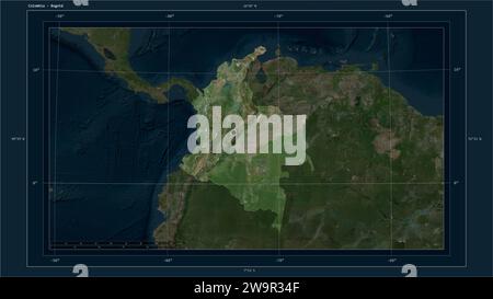 Colombia highlighted on a high resolution satellite map Stock Photo - Alamy
