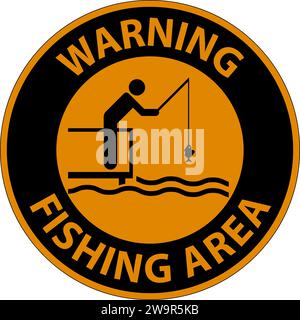 Water Safety Sign Warning -Fishing Area Stock Vector Image & Art - Alamy