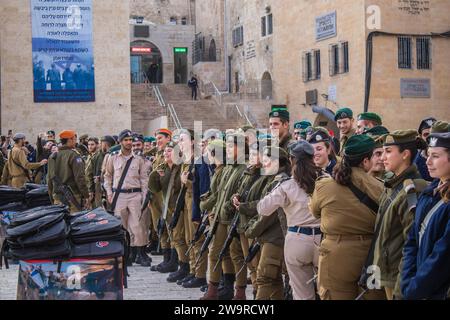Induction ceremony for new graduates of the IDF officer school. The ...