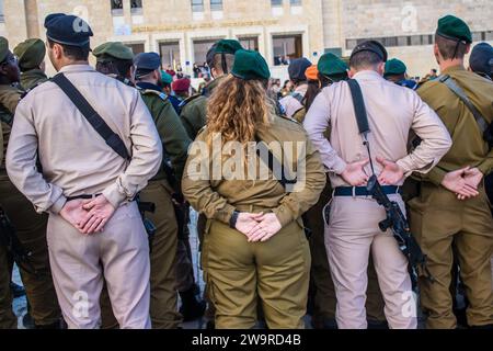 Induction ceremony for new graduates of the IDF officer school. The ...