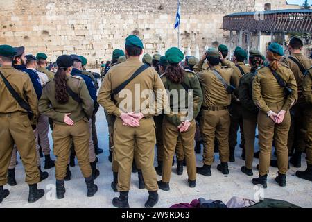 Induction ceremony for new graduates of the IDF officer school. The ...