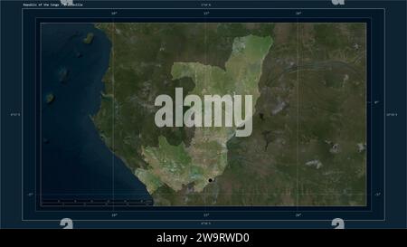 Republic of the Congo highlighted on a high resolution satellite map ...