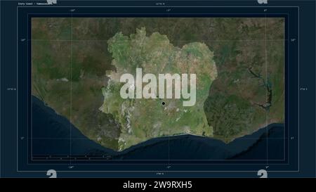 Ivory Coast outlined on a high resolution satellite map Stock Photo - Alamy