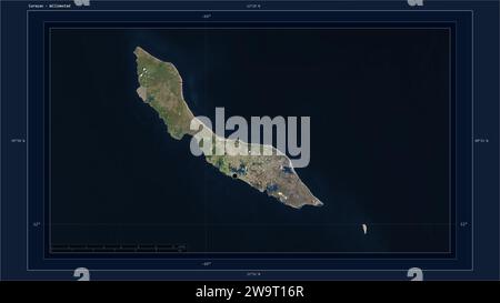 Curacao highlighted on a low resolution satellite map Stock Photo - Alamy