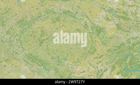 Czechia outlined on a topographic, OSM Germany style map Stock Photo ...