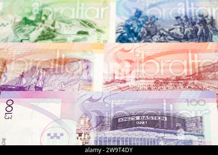 Gibraltar money - pound a business background Stock Photo - Alamy