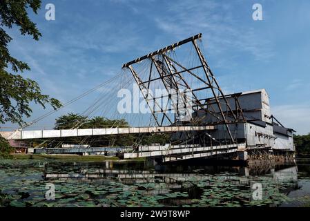 The last abandoned tin mining dredger during British colonial now ...