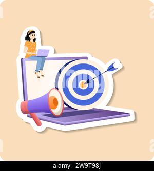 customers segmentation line icon, outline symbol, vector illustration ...
