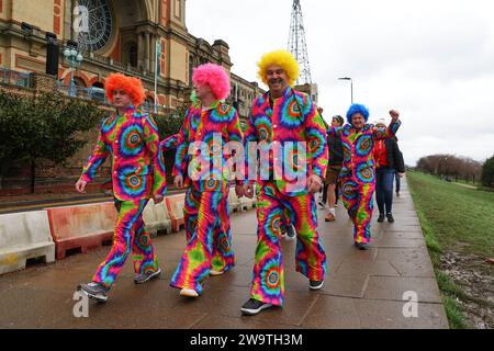 Darts fans arriving in fancy dress on day eighteen of the Paddy Power ...