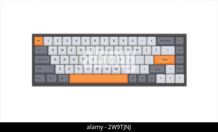 Vector Mechanical keyboard gaming with retro vintage PBT keycaps 68% ...