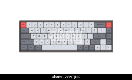 Vector Mechanical keyboard gaming with retro vintage PBT keycaps 68% ...