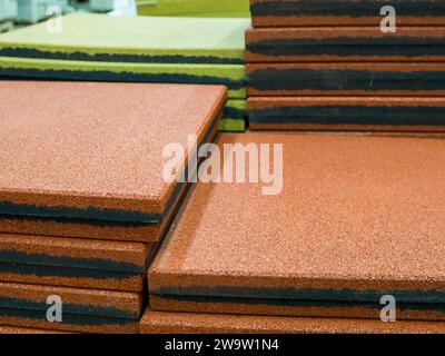 Road curb made of pressed rubber crumb Stock Photo - Alamy