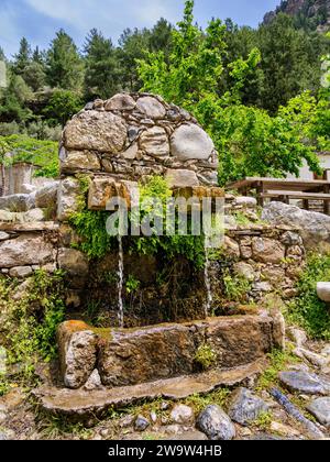 Drinking water fountain, Samaria Settlement, Samaria Gorge, Chania ...